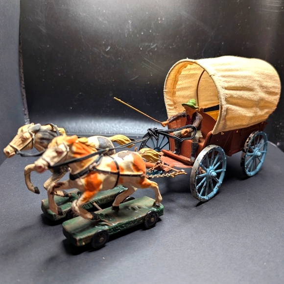 Elastolin German Vintage | Toys | Elastolin Covered Wagon German Toy ...